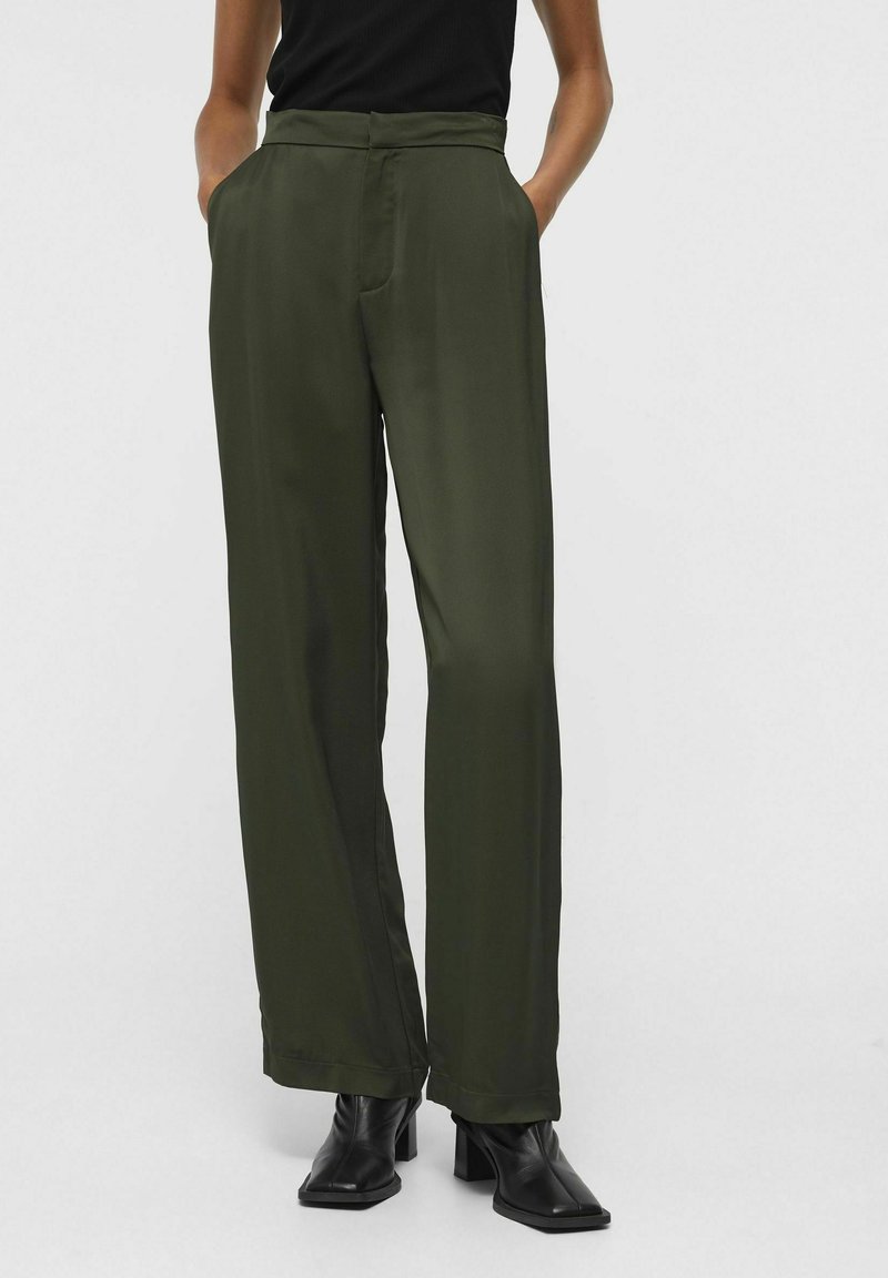 Object HIGH WAISTED - Stoffhose - duffel bag/khaki - Zalando.de