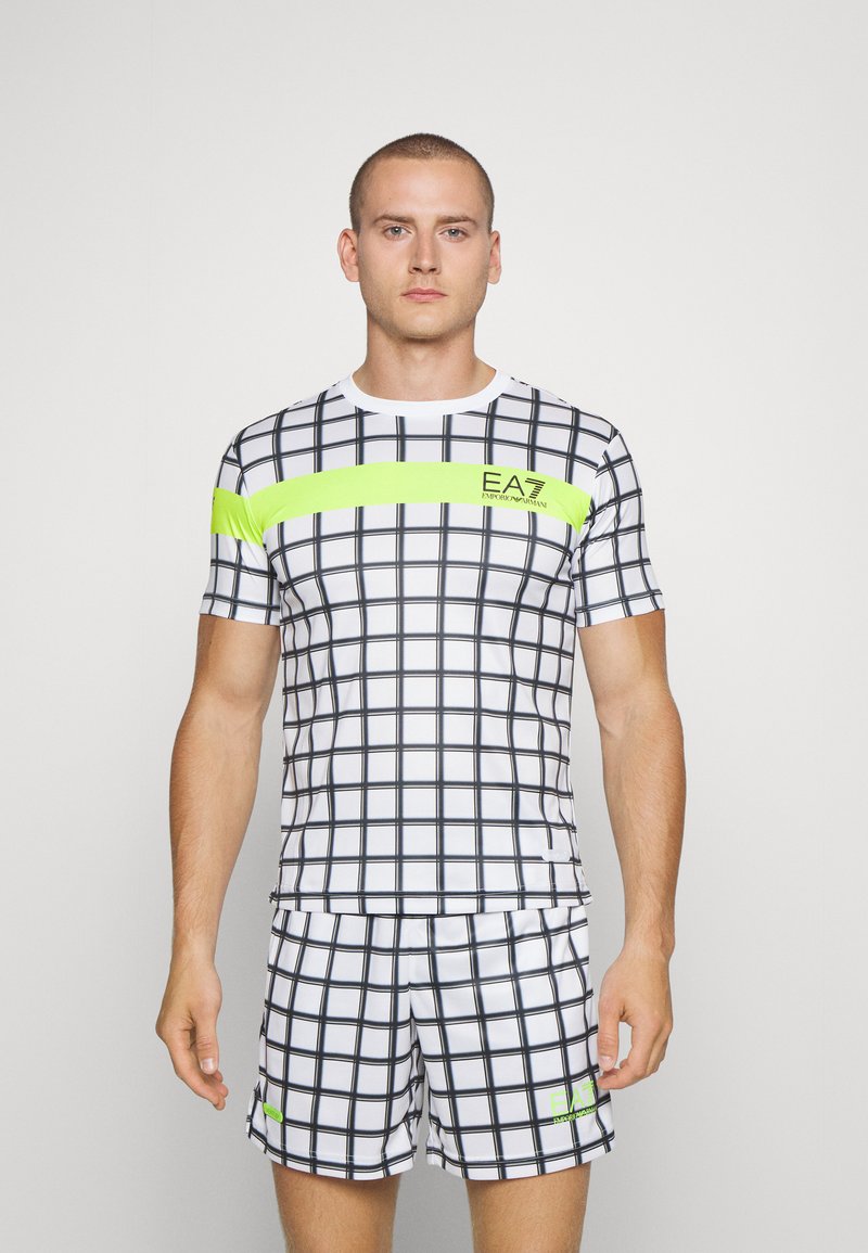 EA7 Emporio Armani TENNIS PRO TEE - T-Shirt print - white/weiß - Zalando.ch