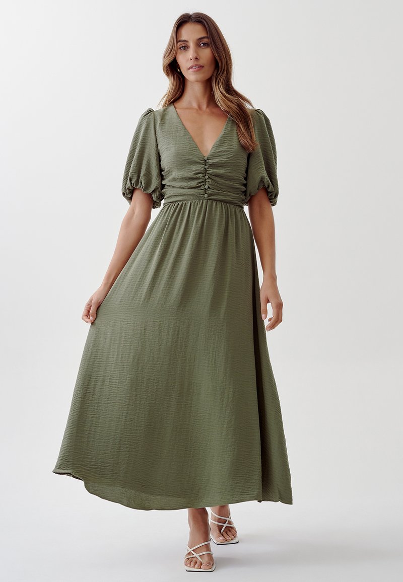 TUSSAH ABBIE - Robe longue - khaki/vert foncé - ZALANDO.FR