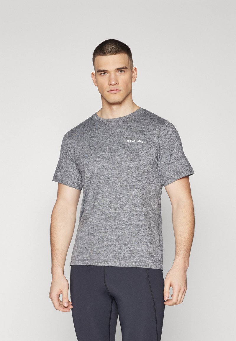 Columbia HIKE™ BACK GRAPHIC TEE - Sport T-Shirt - black heather/schwarz ...