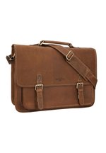 Gusti Leder MATTHEW S. - Mallette - braun/marron chiné - ZALANDO.FR