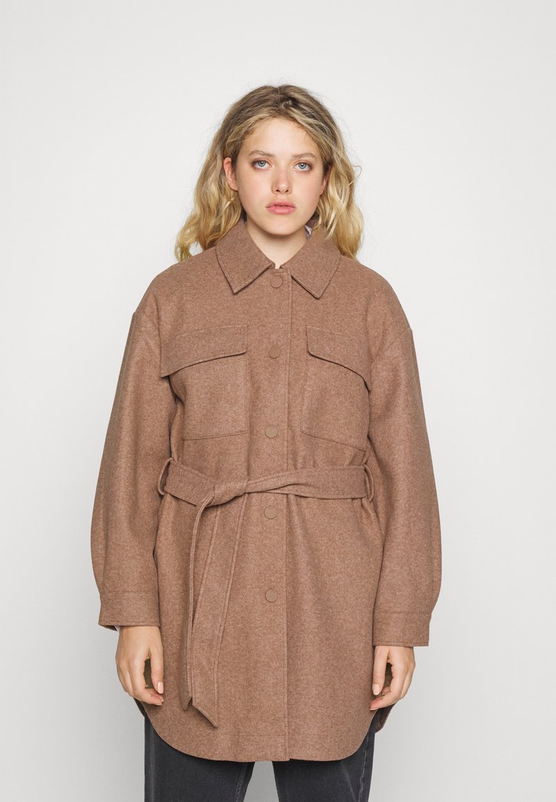 ONLY ONLDAWN LIFE SHACKET - Short coat - toasted coconut/cognac ...