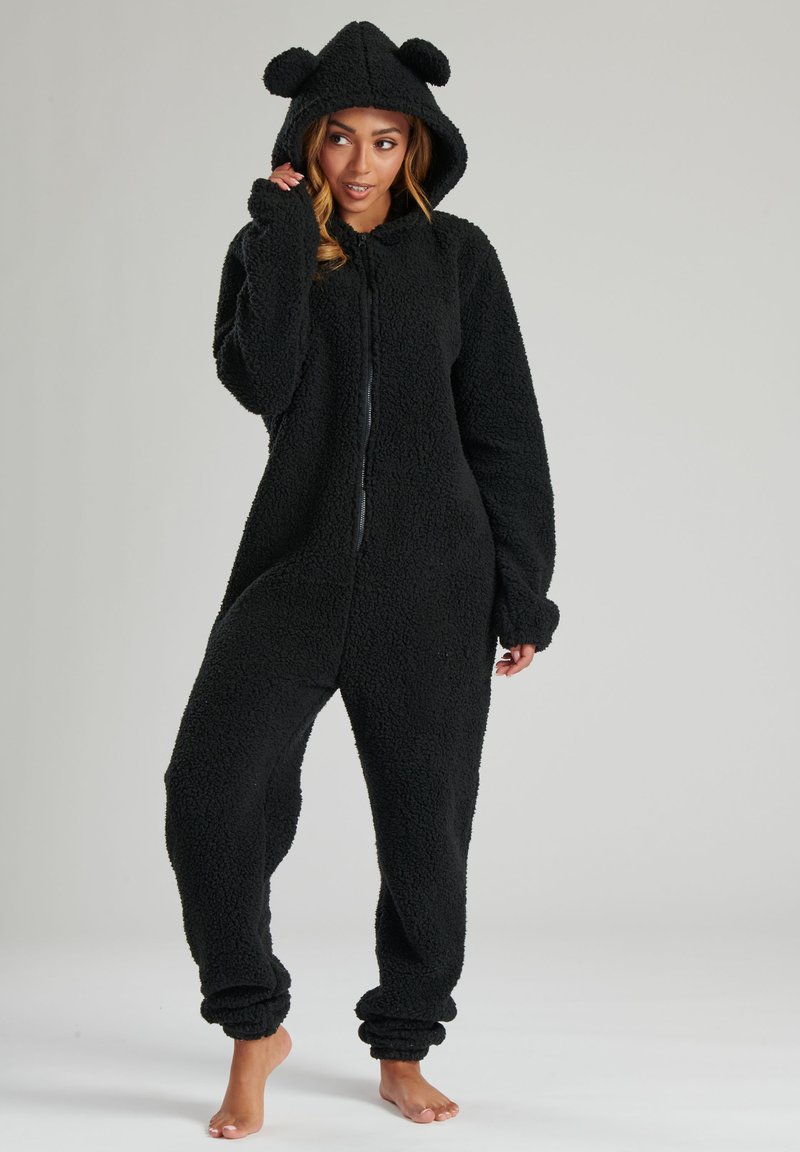 Loungeable BORG ALL-IN-ONE WITH EARS - Pyjama - black/zwart - Zalando.nl