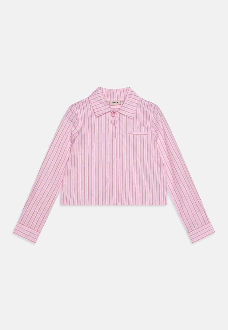 ONLY GIRLS KOGHOLLY MICHELLE STRIPE CROP - Button-down blouse - begonia ...