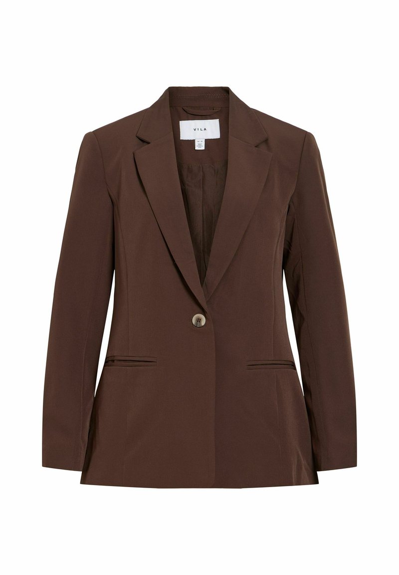 VILA VILOWNY STRAIGHT BLAZER - NOOS - Blazer - coffee bean/marron foncé ...