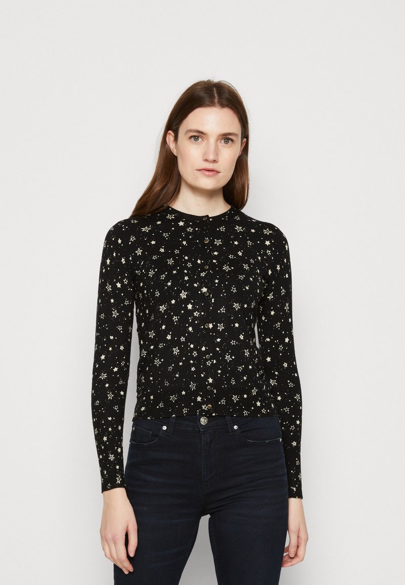 Marks & Spencer PRINT CARDI - Strickjacke - black mix/schwarz - Zalando.at