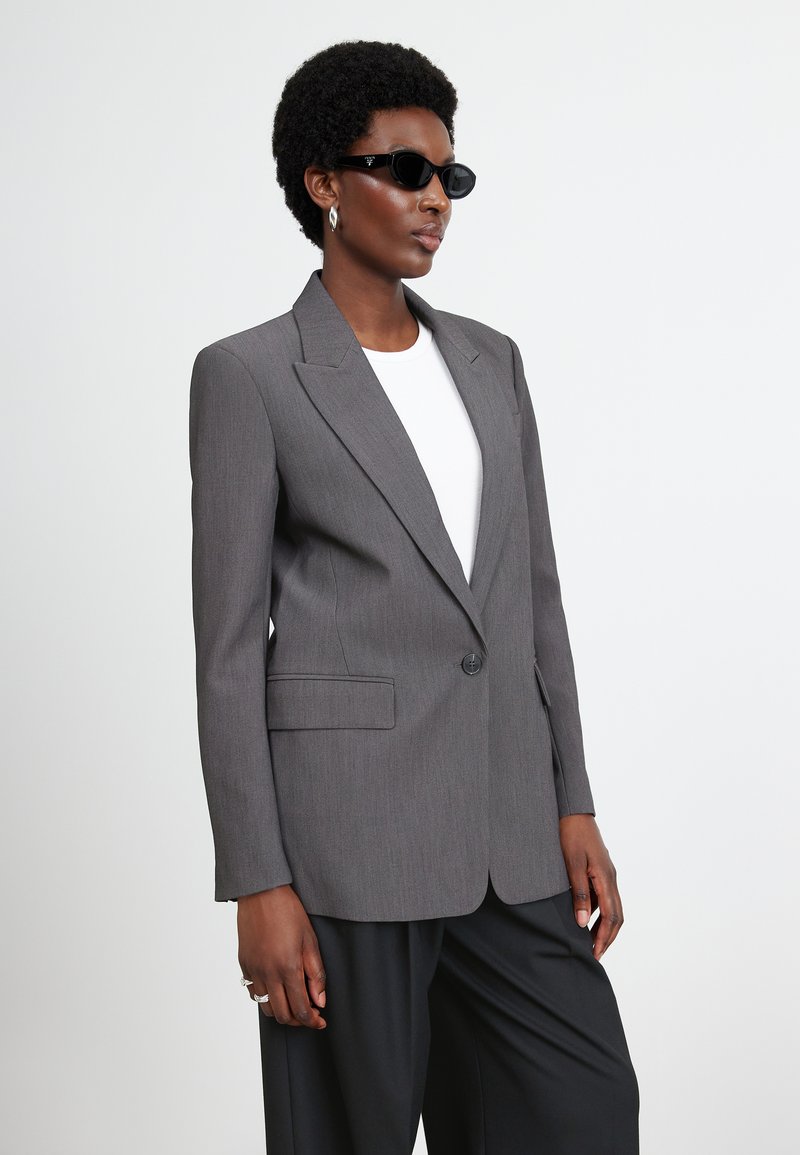 Bruuns Bazaar Blazer - dark grey mel/dunkelgrau - Zalando.de