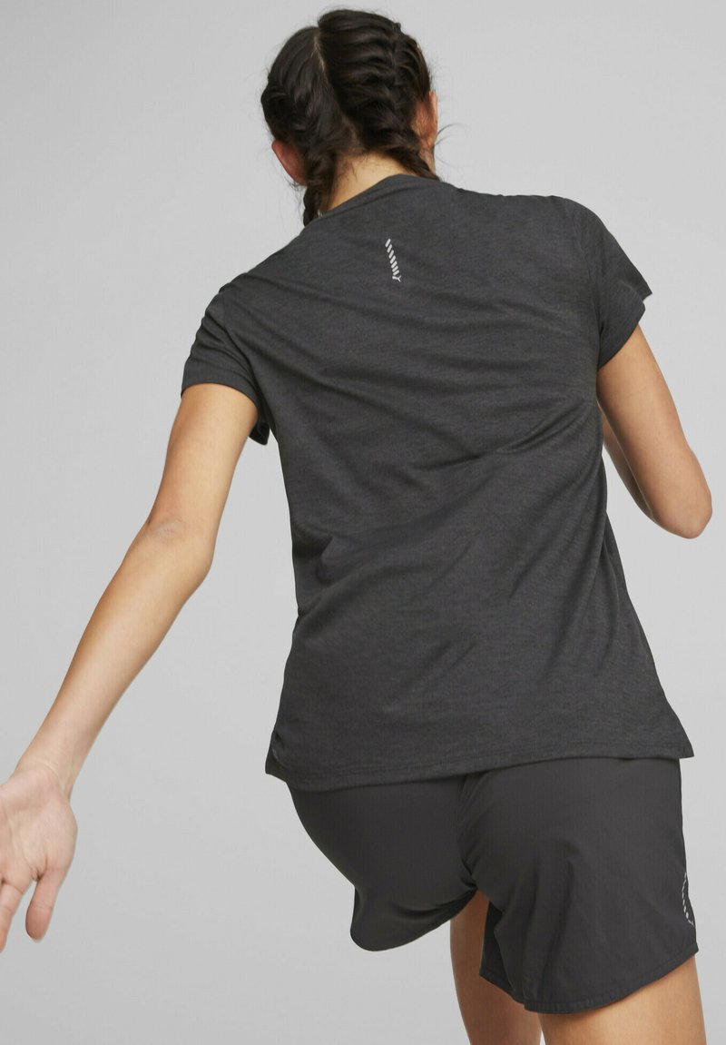 Puma RUN FAVOURITE RUNNING - Sports T-shirt - black heather/black ...