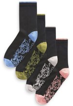 Next SUPER SOFT FOOTBED ANKLE 5 PACK . - Socks - black floral/black ...