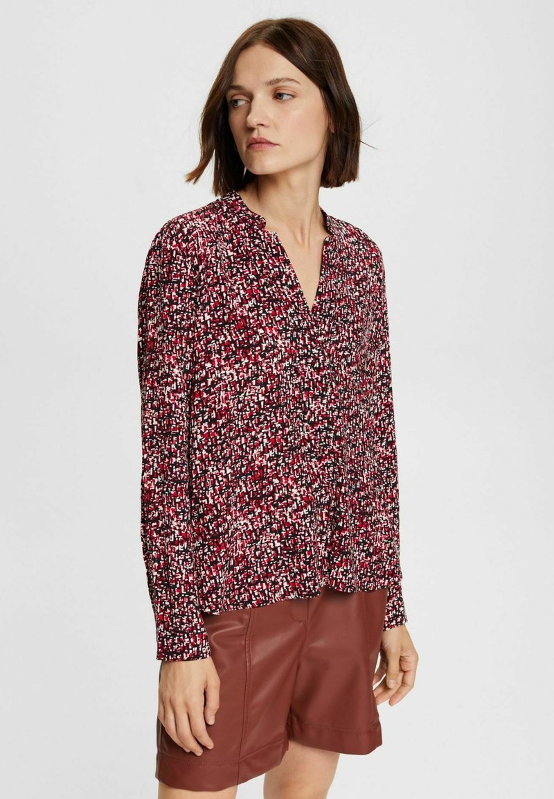 Esprit Collection SHINY FLUID - Blouse - black/zwart - Zalando.be