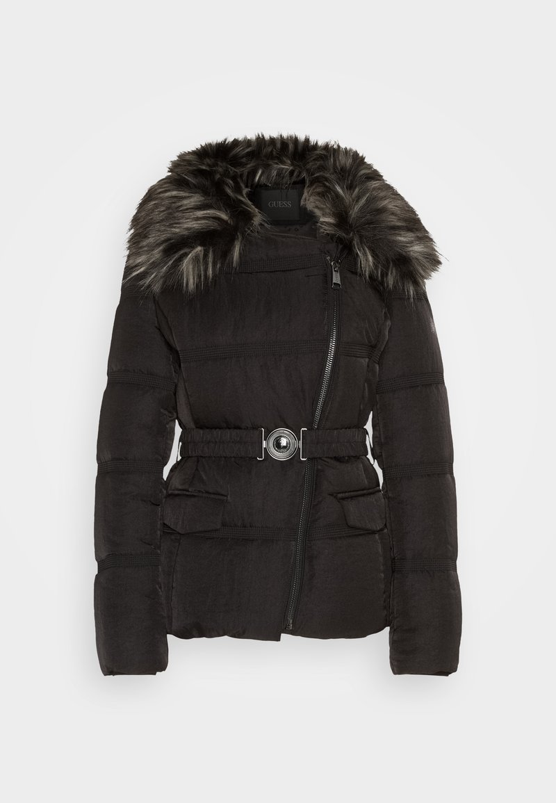 Guess MARISOL SHORT BELTED - Winterjacke - jet black/schwarz - Zalando