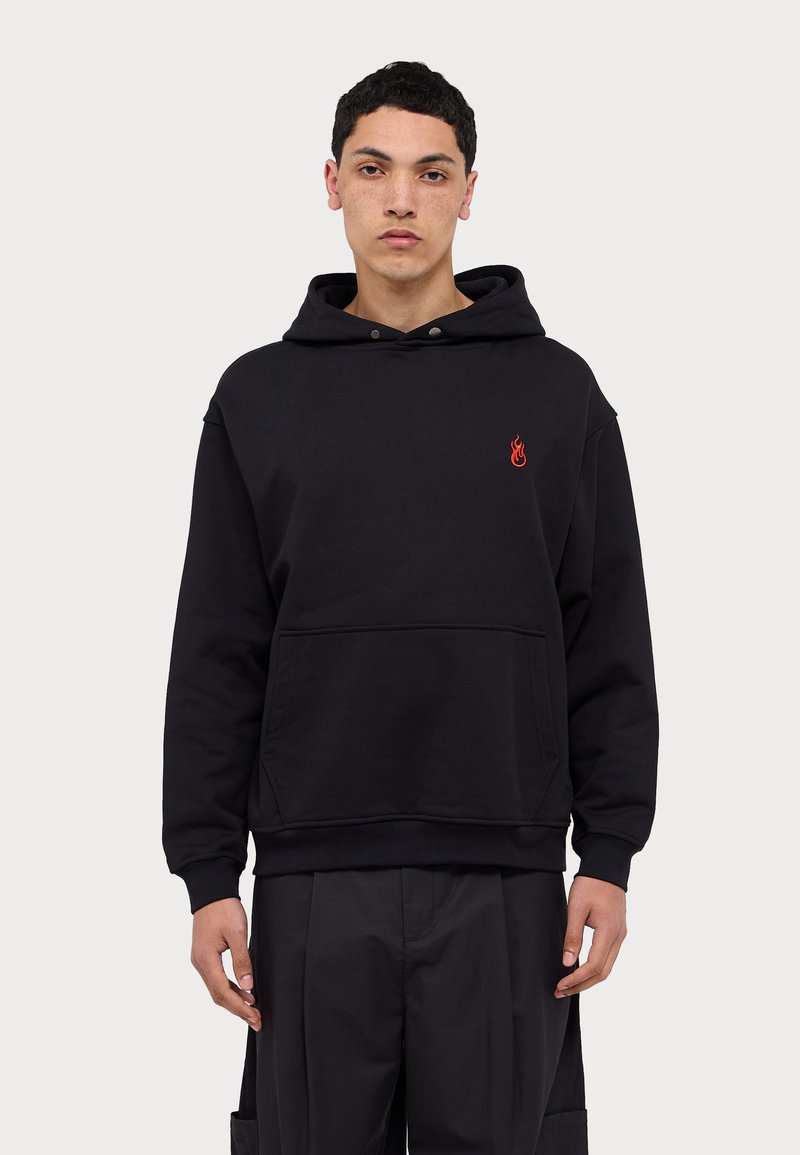 Vision of Super HOODIE WITH FLAMES LOGO AND LABEL - Hoodie - black ...