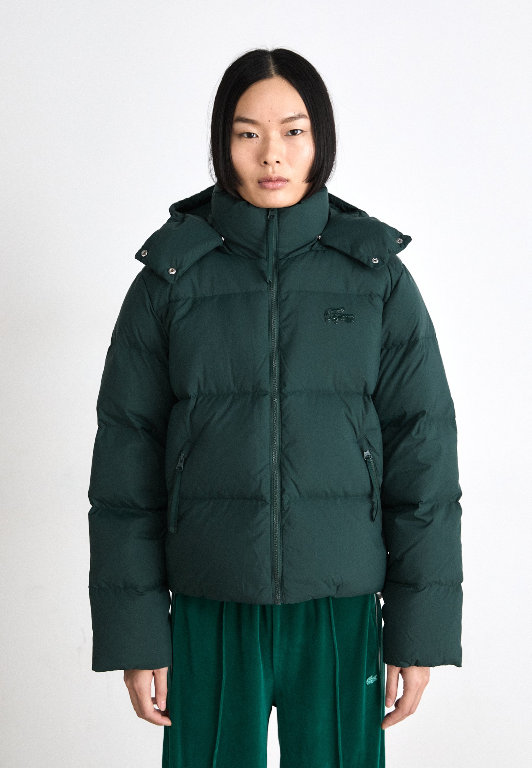 Lacoste quilted jacket green store