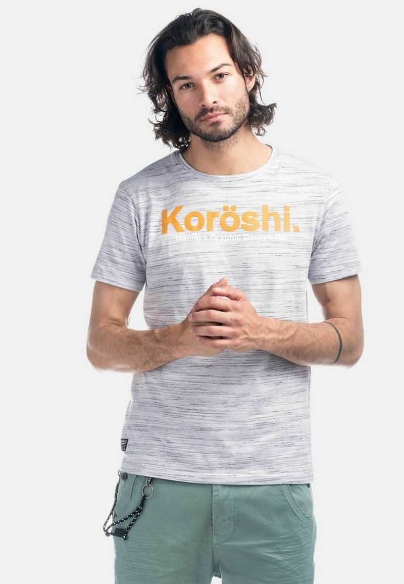 Koroshi MANGA - T-Shirt print - kaki/grau - Zalando.at