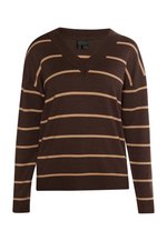 DreiMaster BARADELLO - Strickpullover - dunkelbraun sand/dunkelbraun ...