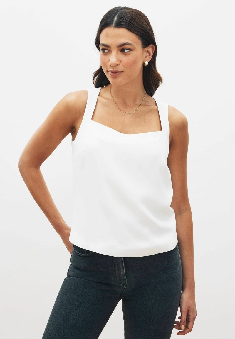 Next SMART SLEEVELESS SQUARE NECK CAMI TOP - Top - white - Zalando.de