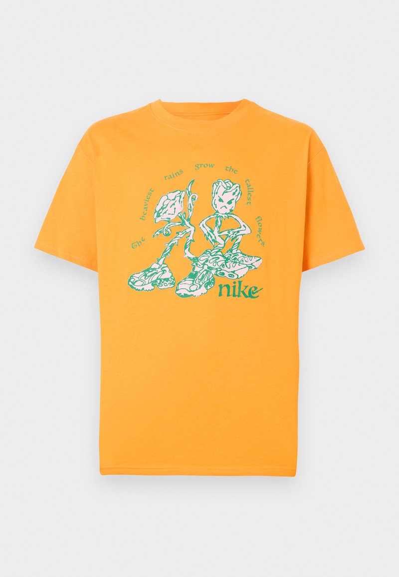 Nike Sportswear TEE TALL FLOWERS - Print T-shirt - sundial/neon yellow ...