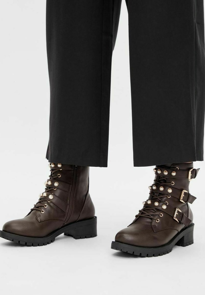 Bianco BIAPEARL BOOT - Bottines à lacets - dark brown/marron foncé ...