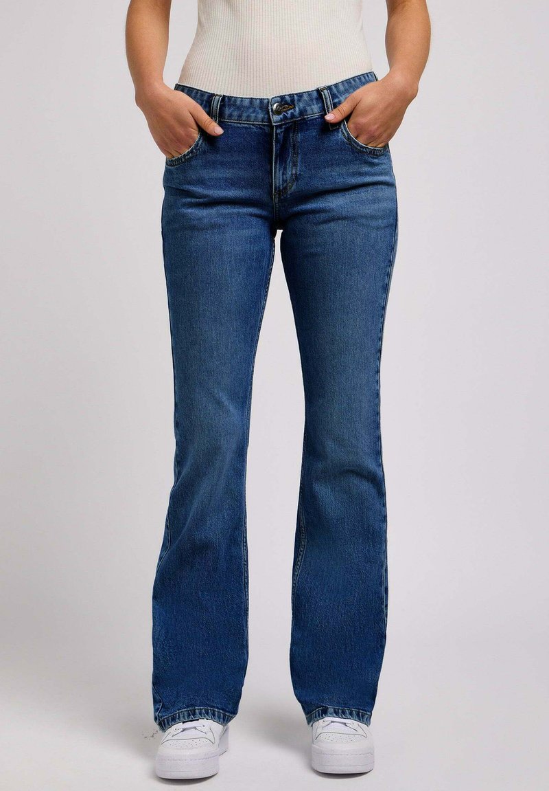 Lee MARION STRAIGHT - Jeans straight leg - denimblau/mørkeblå denim ...