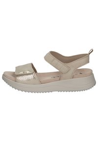 Caprice MIT CAP MEMOTION - Sandale cu platformă - offwhite comb/bej ...