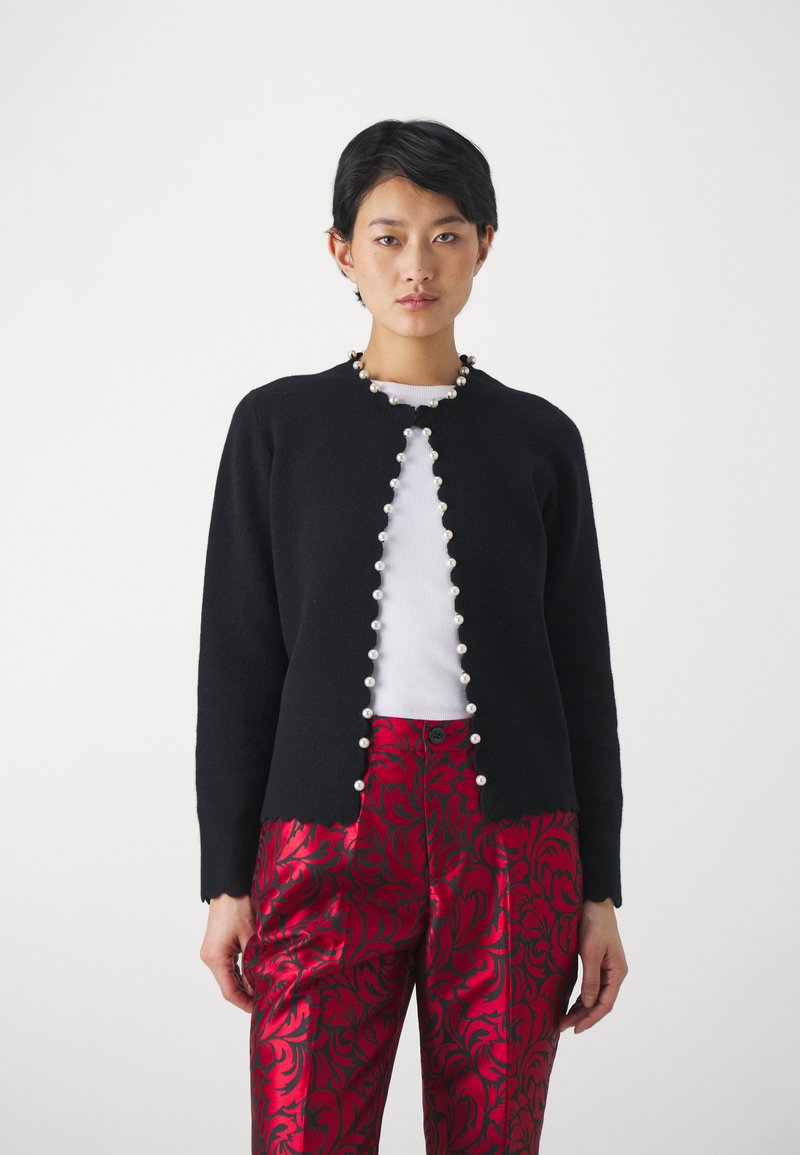 kate spade new york SCALLOP CARDIGAN - Cardigan - black - Zalando