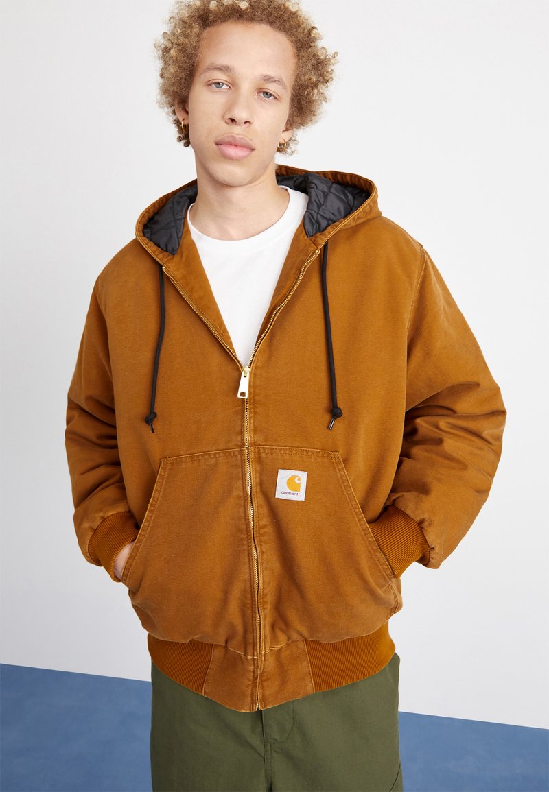 Carhartt WIP ACTIVE JACKET - Light jacket - deep brown/dark brown ...