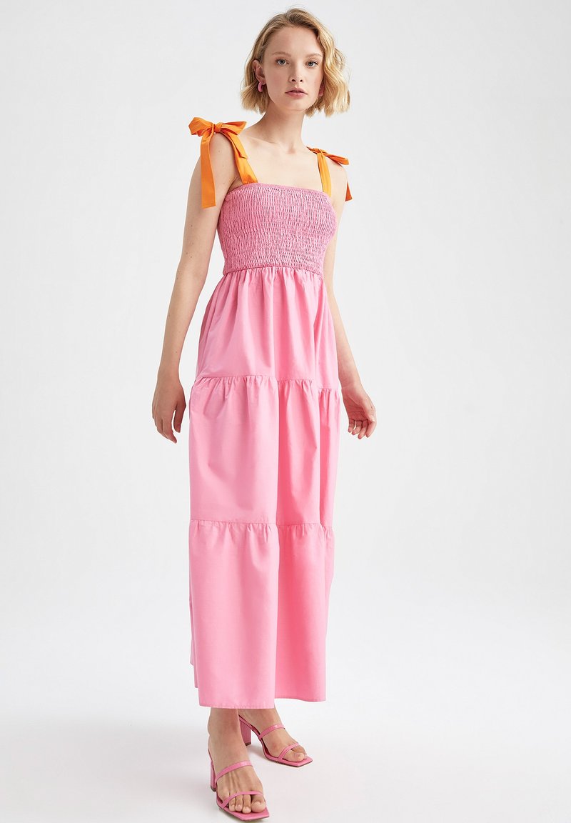 DeFacto TIERED - Vestido largo - pink/rosa - Zalando.es