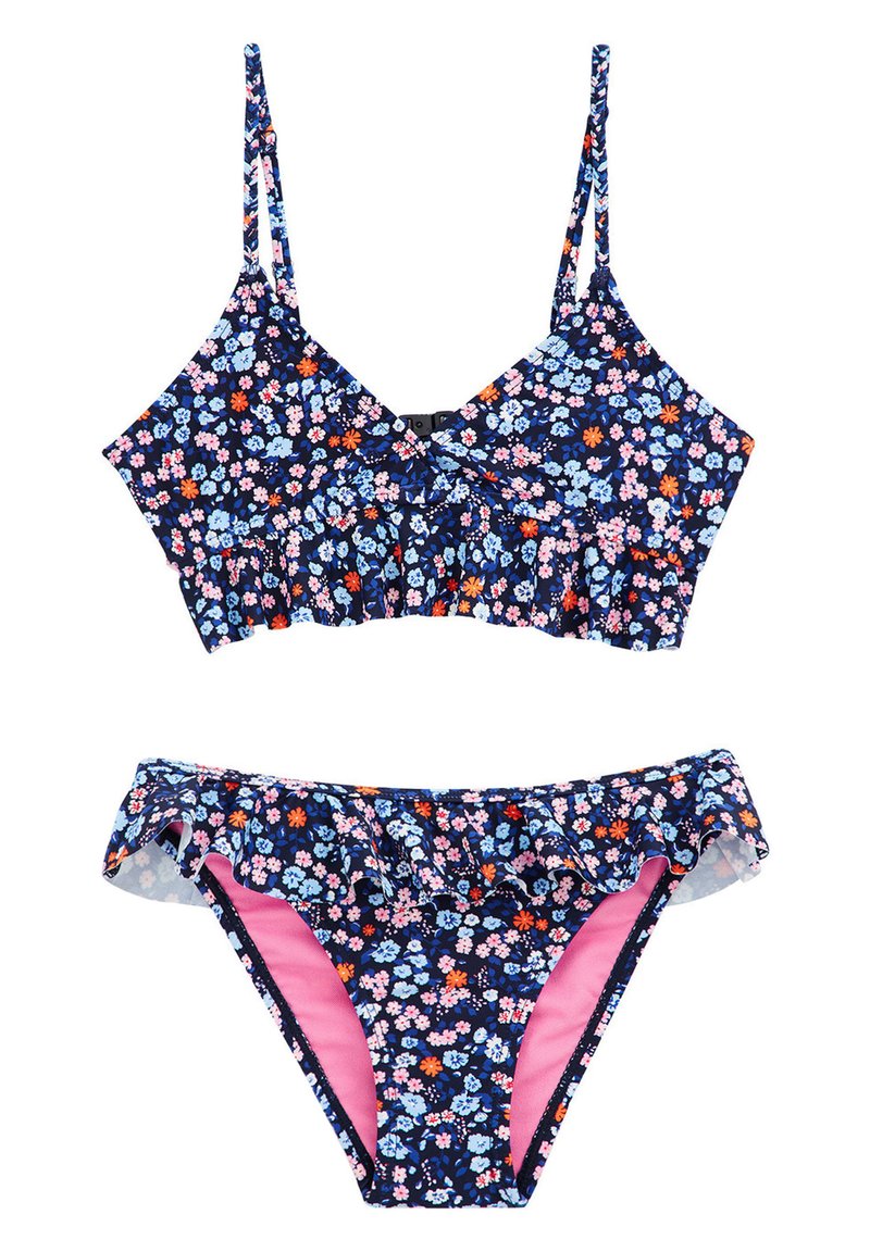 We Fashion Bikini Blue Azul Marino Jaspeado Zalando Es
