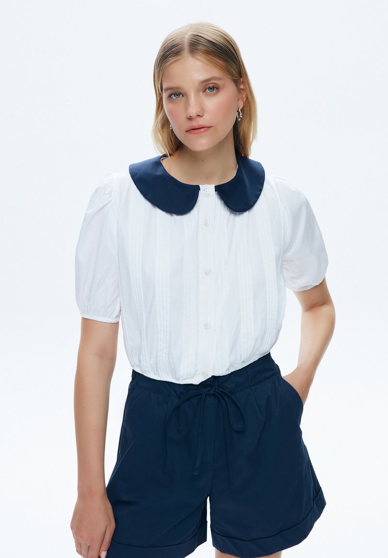 adL BABY COLLAR GARNISHED - Chemisier - white/blanc - ZALANDO.FR