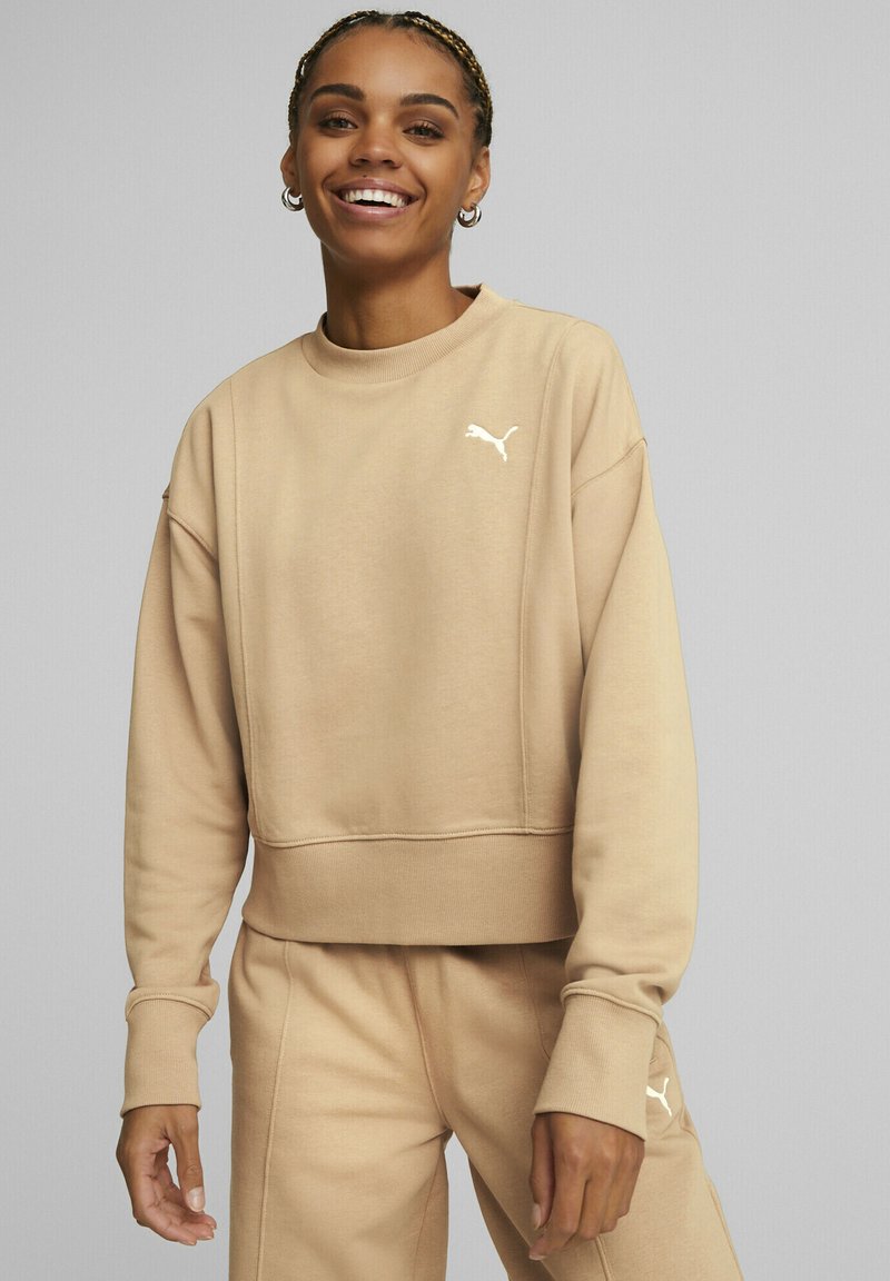 Puma HER MIT RUNDHALSAUSSCHNITT - Sweatshirt - dusty tan/beige - Zalando.ch