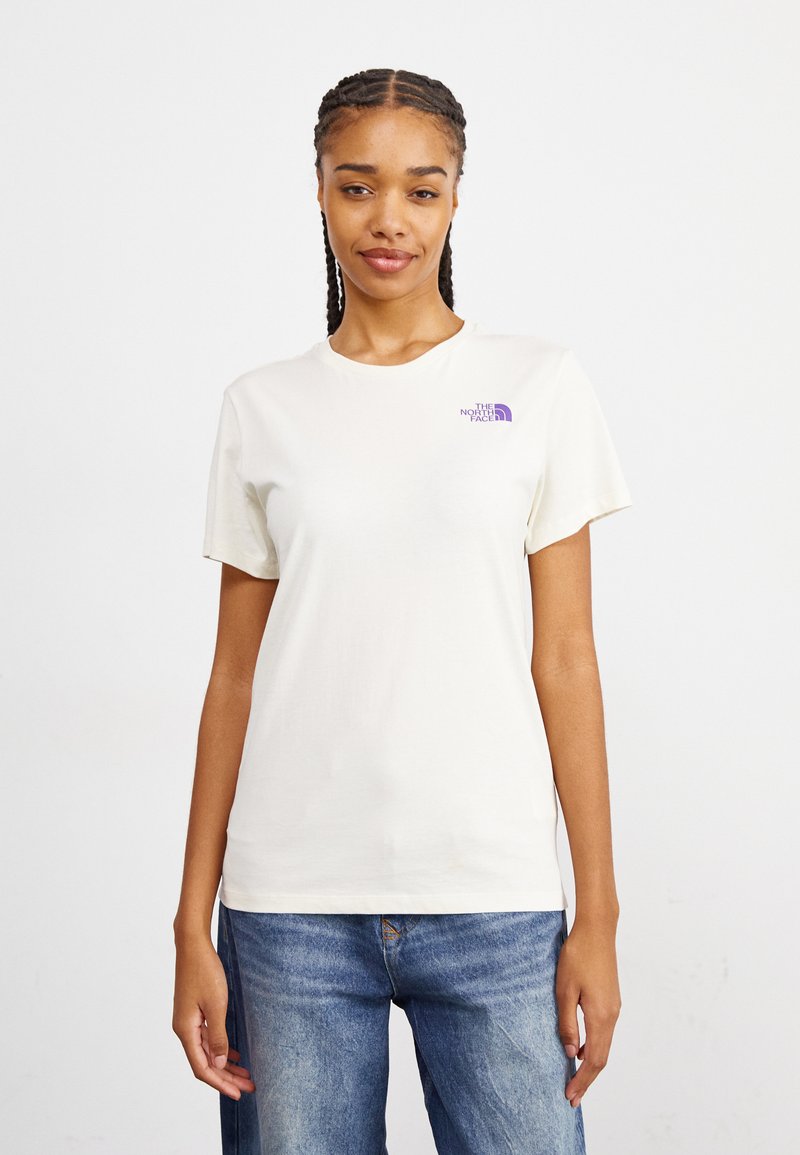 The North Face MOUNTAIN SKETCH TEE - Print T-shirt - white dune/lion ...