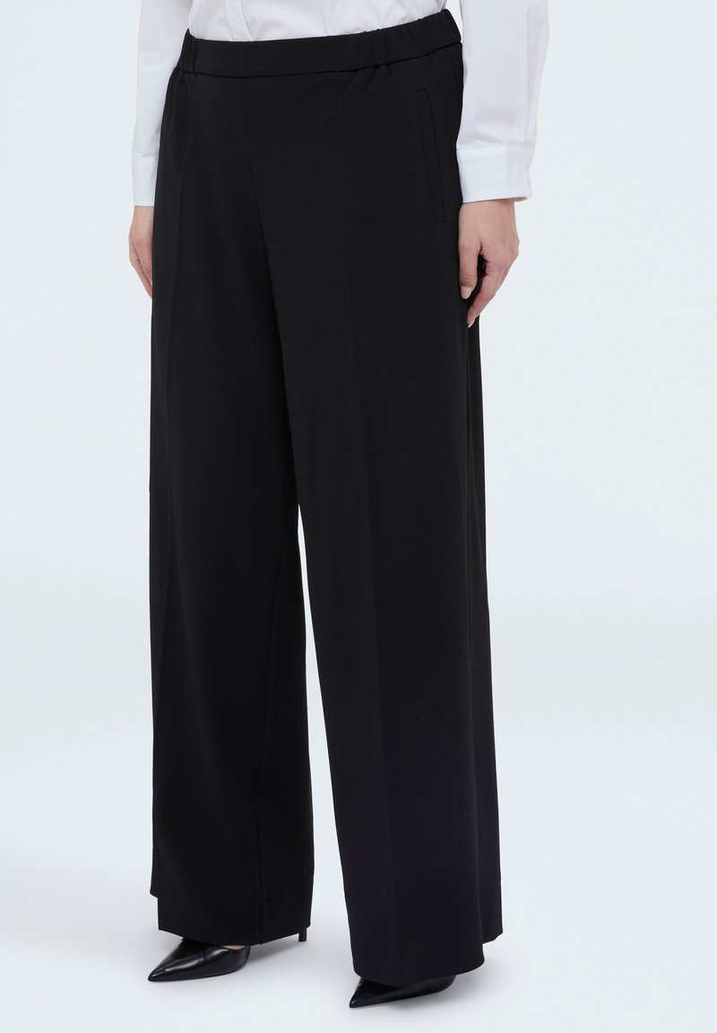 Fiorella Rubino WIDE - Spodnie materiałowe/czarny - Zalando.pl