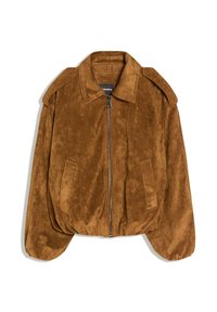 Bershka BALLOON - Faux leather jacket - camel - Zalando