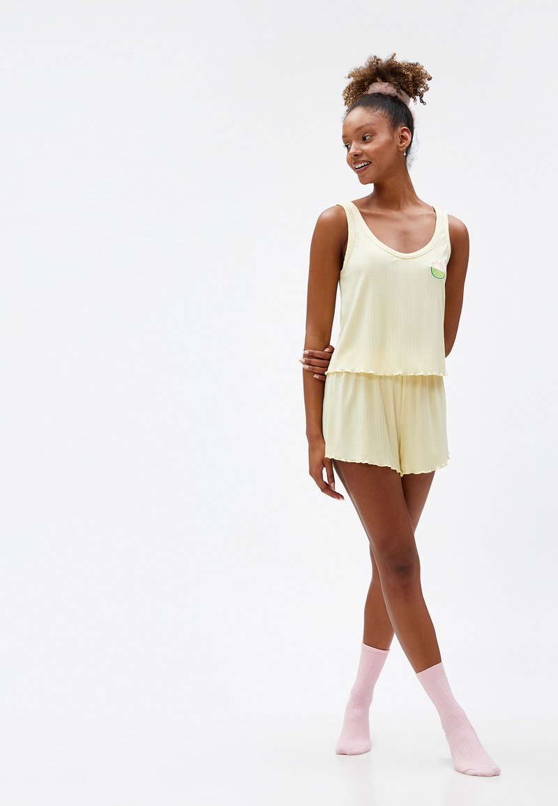 Koton TISSUED PRINTED SET - Pyjamas - yellow/gul - Zalando.dk