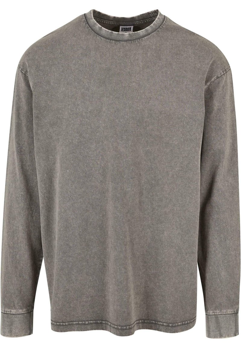 Urban Classics HEAVY BOXY ACID WASH LONGSLEEVE - Longsleeve - asphalt/grijs - Zalando.nl