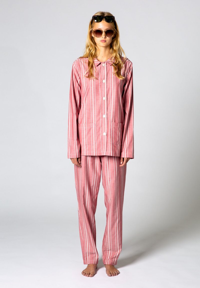 Nufferton UNO OLD SCHOOL BUTTON UP - Pyjama - dark pink/donkerroze ...