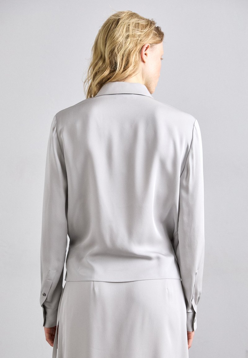 Light Grey Wrap Blouse