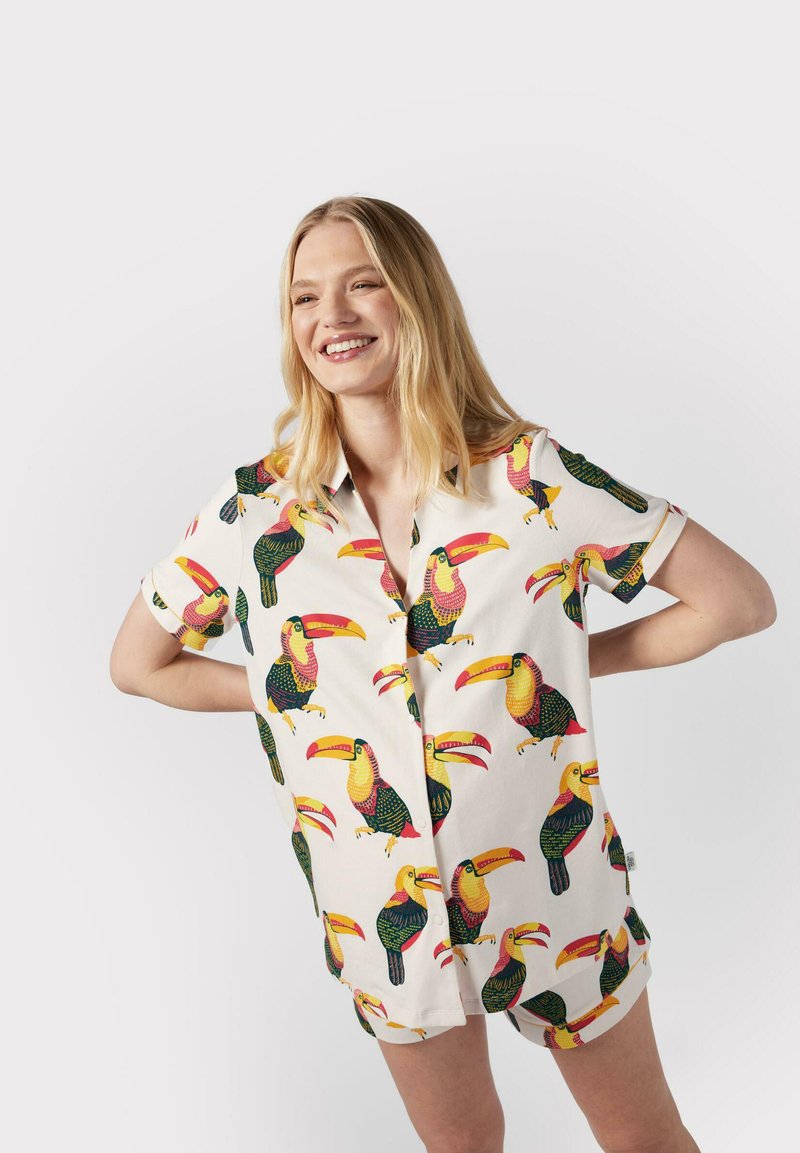 Chelsea Peers TOUCAN PRINT SET - Pyjama - off white/crème - Zalando.be