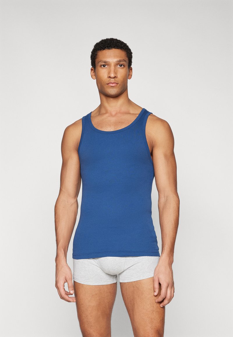 Ron Dorff RIBBED TANK - Unterhemd/-shirt - deep blue/blau - Zalando.de