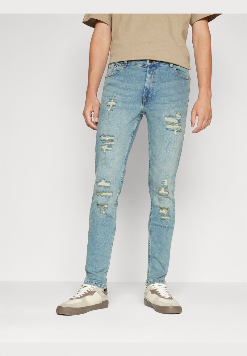 Denim Project MR HEAVY DESTROY - Slim fit jeans - light blue/lichtblauw ...