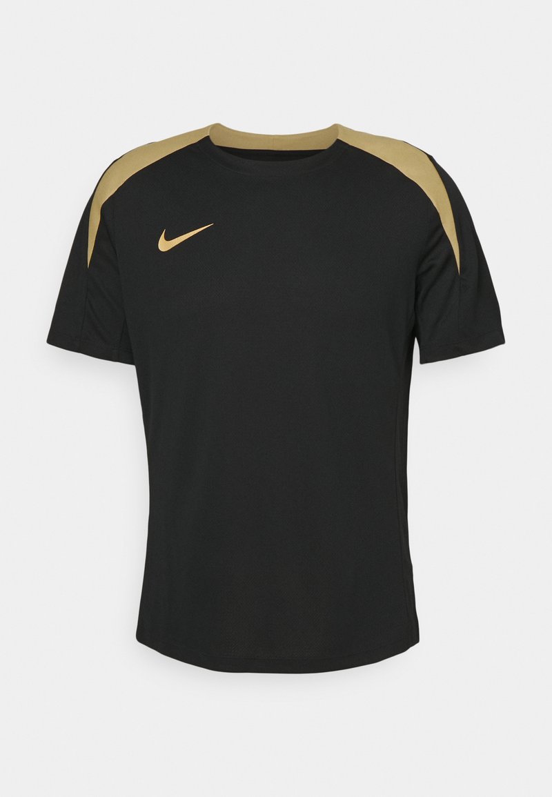 Nike Performance Sport T Shirt Black Black Jersey Gold Metallic Gold