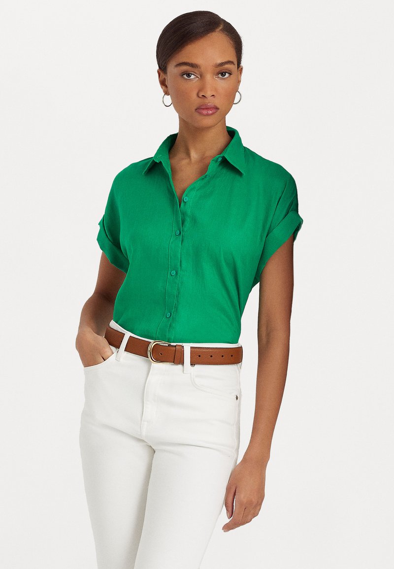 Lauren Ralph Lauren BROONO SHORT SLEEVE SHIRT - Chemisier - palm leaf ...
