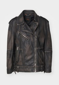 BOSS SAKORI - Leather jacket - rust/copper/brown - Zalando.ie