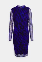 DKNY CREWNECK DRESS - Robe de soirée - deep cobalt multi/bleu - ZALANDO.FR