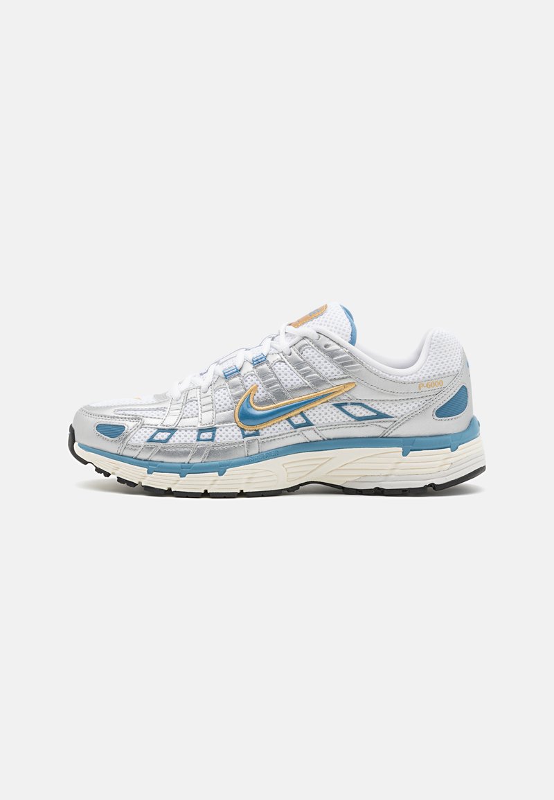 Nike Sportswear P-6000 UNISEX - Trainers - white/aegean storm/metallic ...