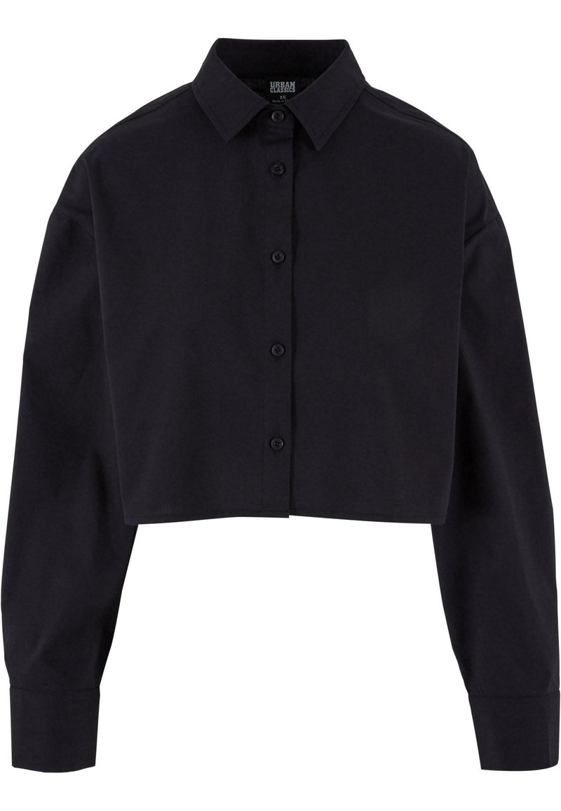 Urban Classics CROPPED - Button-down blouse - black - Zalando.ie