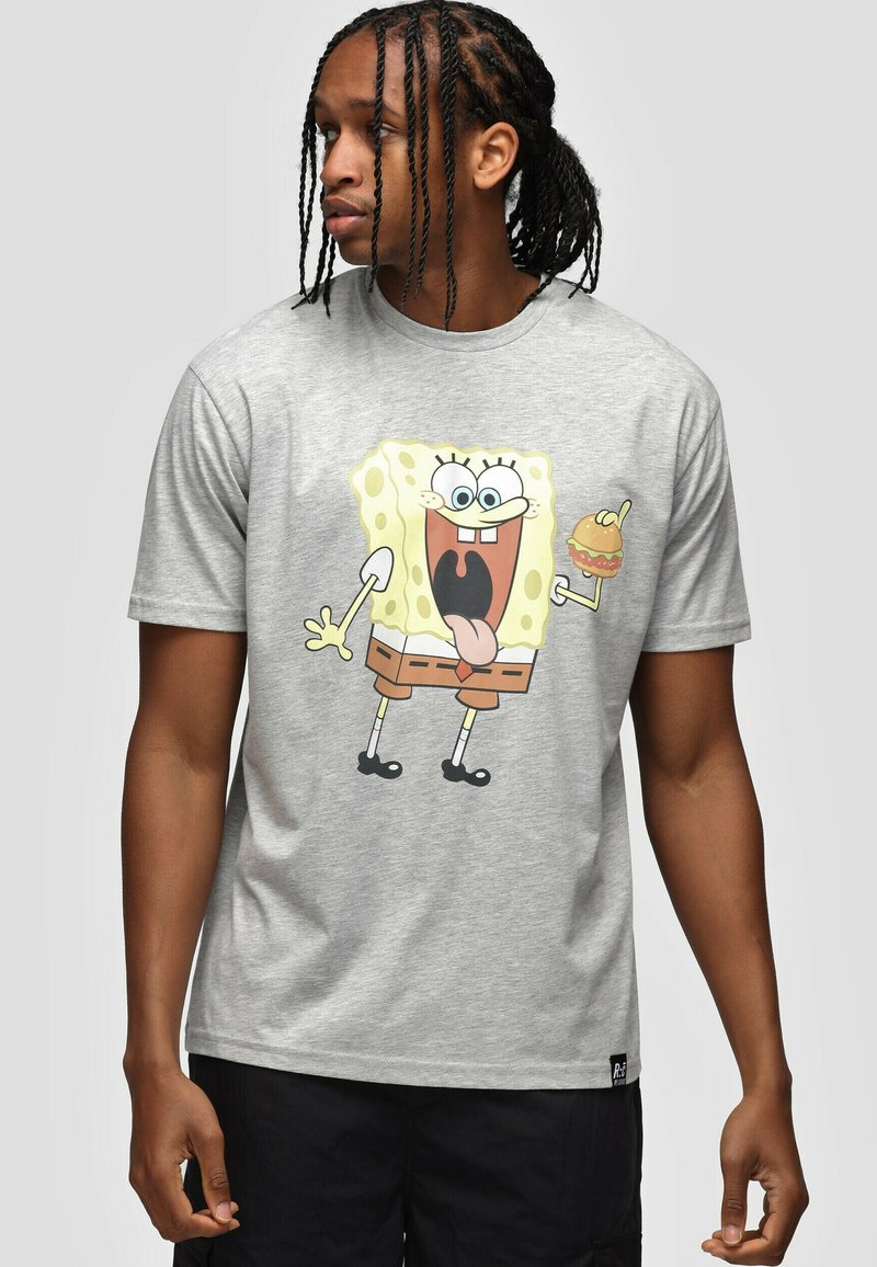 Re:Covered SPONGEBOB EATING BURGER - Printtipaita - grey marl/harmaa ...