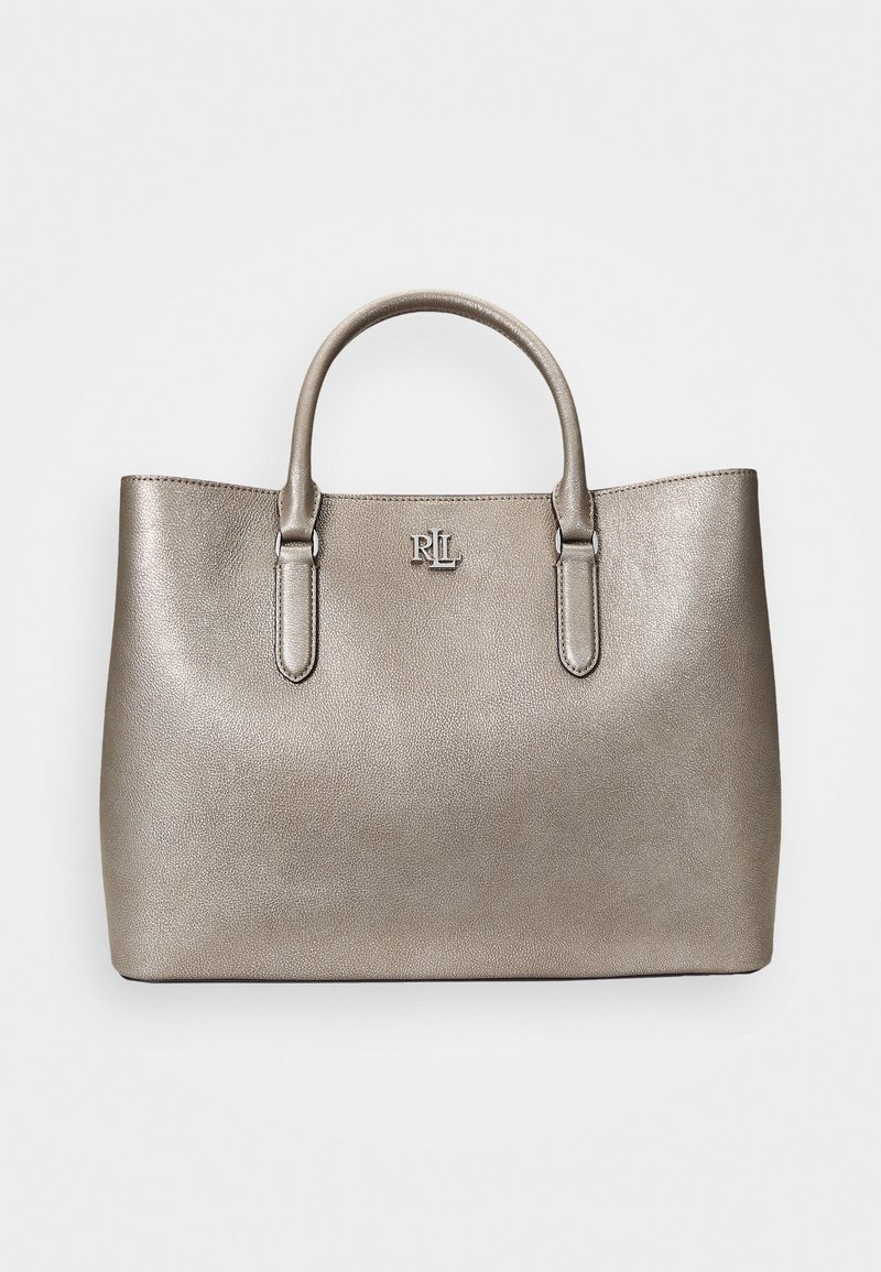 Lauren Ralph Lauren METALLIC LEATHER LARGE MARCY SATCHEL - Handbag ...