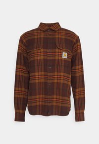 Carhartt WIP WALLACE SHIRT - Shirt - wallace check/brown - Zalando.co.uk