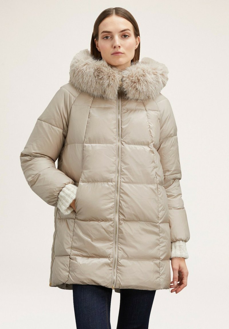 Motivi CON CAPPUCCIO - Down coat - beige - Zalando